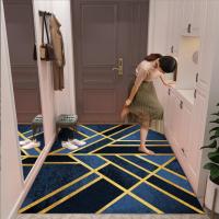 China Crystal Velvet Marble Pattern Door Mat 120x160cm Machine Washable Entrance Carpet Rug for sale
