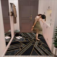 China Crystal Velvet Marble Pattern Door Mat 120x160cm Machine Washable Entrance Carpet Rug for sale