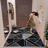 China Crystal Velvet Marble Pattern Door Mat 120x160cm Machine Washable Entrance Carpet Rug for sale