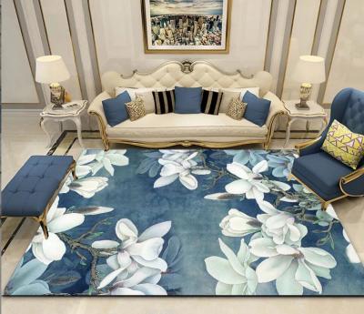China Crystal Velvet Floor Carpet 6mm Thick Machine Woven Rectangle Rug for Living Room Bedroom for sale