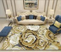 China Crystal Velvet Floor Carpet 6mm Thick Machine Woven Rectangle Rug for Living Room Bedroom for sale