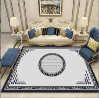 China Chinese Style Crystal Velvet Floor Carpet 6mm Thick Rectangle Rug for Living Room Sofa for sale