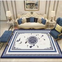 China Chinese Style Crystal Velvet Floor Carpet 6mm Thick Rectangle Rug for Living Room Sofa for sale