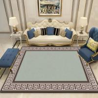 China Chinese Style Crystal Velvet Floor Carpet 6mm Thick Rectangle Rug for Living Room Sofa for sale