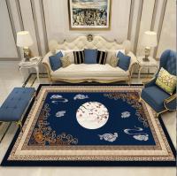 China Chinese Style Crystal Velvet Floor Carpet 6mm Thick Rectangle Rug for Living Room Sofa for sale