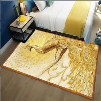 China Custom Pashmina Peacock Pattern Carpet 6mm Thick Machine Washable Floor Mat for Living Room Bedroom for sale