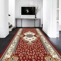 China European Style Polyester Fiber Commercial Floor Mat 60x100cm Custom Entrance Corridor Stairway Hotel for sale