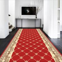 China European Style Polyester Fiber Commercial Floor Mat 60x100cm Custom Entrance Corridor Stairway Hotel for sale