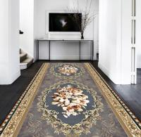 China European Style Polyester Fiber Commercial Floor Mat 60x100cm Custom Entrance Corridor Stairway Hotel for sale