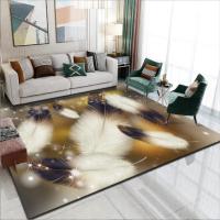 China Crystal Velvet Living Room Carpet 6mm Thick Machine Washable Rectangle Rug for sale