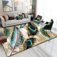 China Crystal Velvet Living Room Carpet 6mm Thick Machine Washable Rectangle Rug for sale
