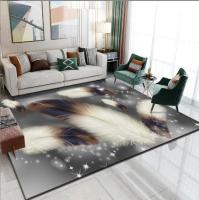 China Crystal Velvet Living Room Carpet 6mm Thick Machine Washable Rectangle Rug for sale