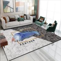China Crystal Velvet Living Room Carpet 6mm Thick Machine Washable Rectangle Rug for sale
