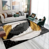 China Crystal Velvet Living Room Carpet 6mm Thick Machine Washable Rectangle Rug for sale