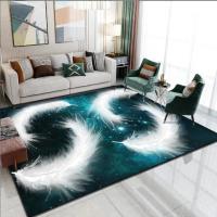 China Crystal Velvet Floor Carpet 6mm Thick Machine Washable Rug for Living Room Bedroom for sale