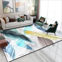 China Crystal Velvet Floor Carpet 6mm Thick Machine Washable Rug for Living Room Bedroom for sale