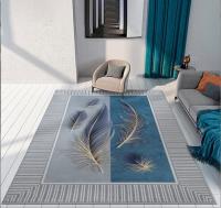China Crystal Velvet Floor Carpet 6mm Thick Machine Washable Rug for Living Room Bedroom for sale