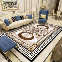 China Persian Pattern Polyester Fiber Living Room Floor Carpet 100x200 cm Custom Size for sale