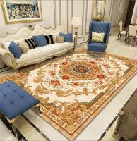 China Persian Pattern Polyester Fiber Living Room Floor Carpet 100x200 cm Custom Size for sale