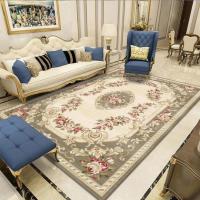 China Persian Pattern Polyester Fiber Living Room Carpet 5mm Thick Custom Size for sale