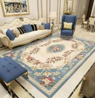 China Persian Pattern Polyester Fiber Living Room Carpet 5mm Thick Custom Size for sale