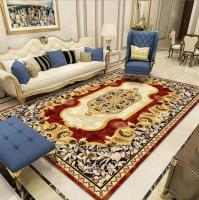 China Persian Pattern Polyester Fiber Living Room Carpet 5mm Thick Custom Size for sale
