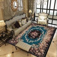 China Persian Pattern Polyester Fiber Living Room Carpet 5mm Thick Custom Size for sale
