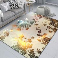 China Polyester Fiber Living Room Carpet 5mm Thick Custom Size Machine Washable for sale
