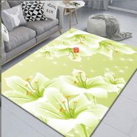 China Polyester Fiber Living Room Carpet 5mm Thick Custom Size Machine Washable for sale