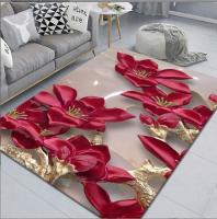 China Polyester Fiber Living Room Carpet 5mm Thick Custom Size Machine Washable for sale