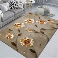 China Polyester Fiber Living Room Carpet 5mm Thick Custom Size Machine Washable for sale