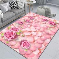 China Polyester Fiber Living Room Carpet 5mm Thick Custom Size Machine Washable for sale