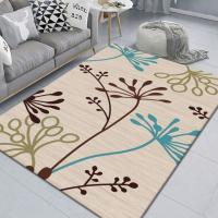 China Polyester Fiber Living Room Carpet 5mm Thick Custom Size Machine Washable for sale