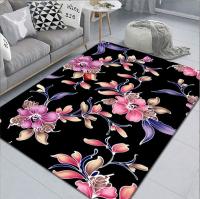 China Polyester Fiber Living Room Carpet 5mm Thick Custom Size Machine Washable for sale