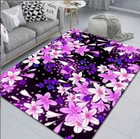 China Polyester Fiber Living Room Carpet 5mm Thick Custom Size Machine Washable for sale