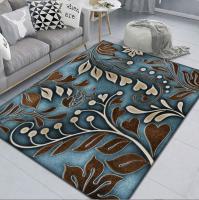 China Polyester Fiber Living Room Carpet 5mm Thick Custom Size Machine Washable for sale