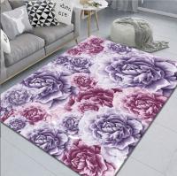 China Polyester Fiber Living Room Carpet 5mm Thick Custom Size Machine Washable for sale