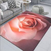 China Polyester Fiber Living Room Carpet 5mm Thick Custom Size Machine Washable for sale