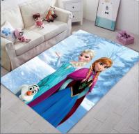 China Custom Cartoon Frozen Polyester Fiber Living Room Floor Carpet 5mm Thick Machine Washable for sale