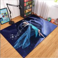 China Custom Cartoon Frozen Polyester Fiber Living Room Floor Carpet 5mm Thick Machine Washable for sale