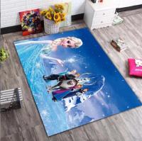 China Custom Cartoon Frozen Polyester Fiber Living Room Floor Carpet 5mm Thick Machine Washable for sale