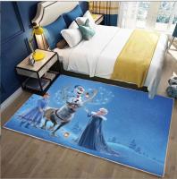 China Custom Cartoon Frozen Polyester Fiber Living Room Floor Carpet 5mm Thick Machine Washable for sale