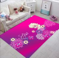 China Custom Cartoon Polyester Fiber Living Room Floor Carpet 5mm Thick Machine Washable for sale
