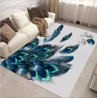 China Feather  Pattern polyester Fiber Living Room Floor Carpet Special Style for sale