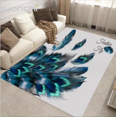 China Feather  Pattern polyester Fiber Living Room Floor Carpet Special Style for sale