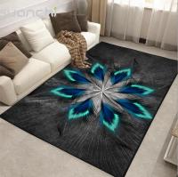 China Feather  Pattern polyester Fiber Living Room Floor Carpet Special Style for sale