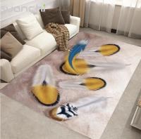 China Feather  Pattern polyester Fiber Living Room Floor Carpet Special Style for sale