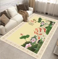 China Customizable Polyester Fiber Living Room Carpet 40x60cm to 180x280cm Machine Washable for sale