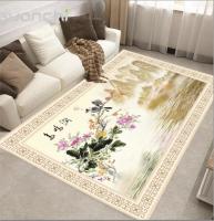 China Customizable Polyester Fiber Living Room Carpet 40x60cm to 180x280cm Machine Washable for sale