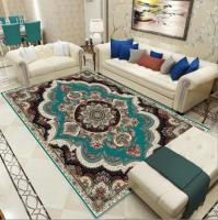 China Persian Diamond Velvet Living Room Carpet 100x200cm Polyester Fiber Machine Washable for sale